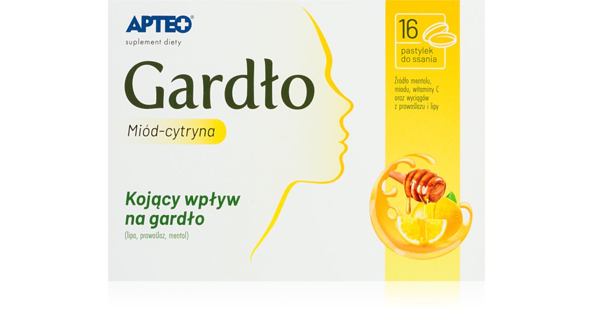 Apteo Gardło miód-cytryna tabletki dla zdrowia układu oddechowego