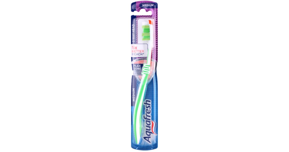 Aquafresh 3 Way Head Toothbrush Medium | notino.co.uk