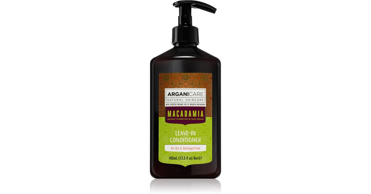 Arganicare Macadamia Leave-In Conditioner Conditioner ohne Ausspülen für trockenes und ...