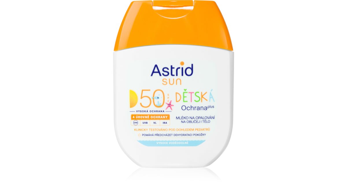 Astrid Sun Bräunungsmilch für Kinder SPF 50 ️ notino.de