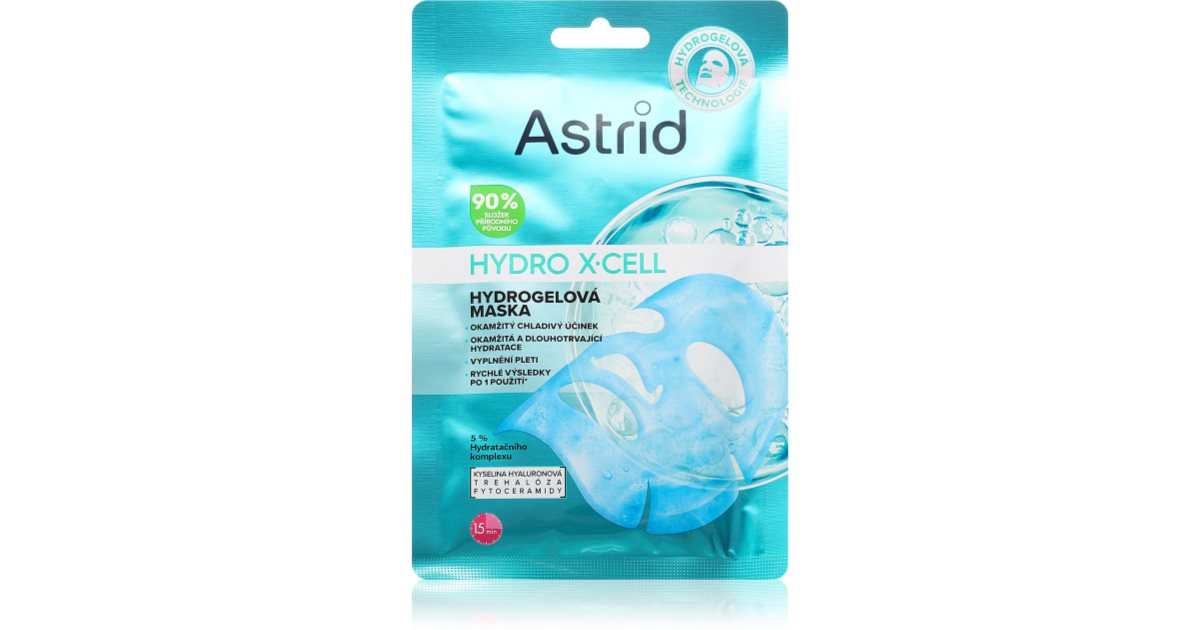 Astrid Hydro X-Cell hydrogelová maska pro vyhlazení pleti a zmenšení ...