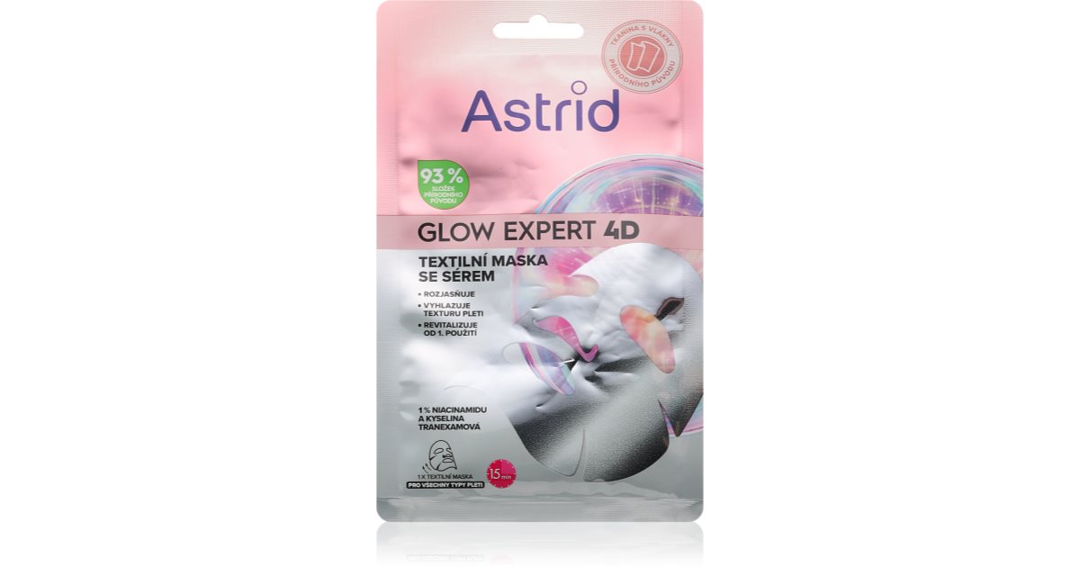 Astrid Glow Expert Arkmask med uppljusande och mjukgörande effekt ...