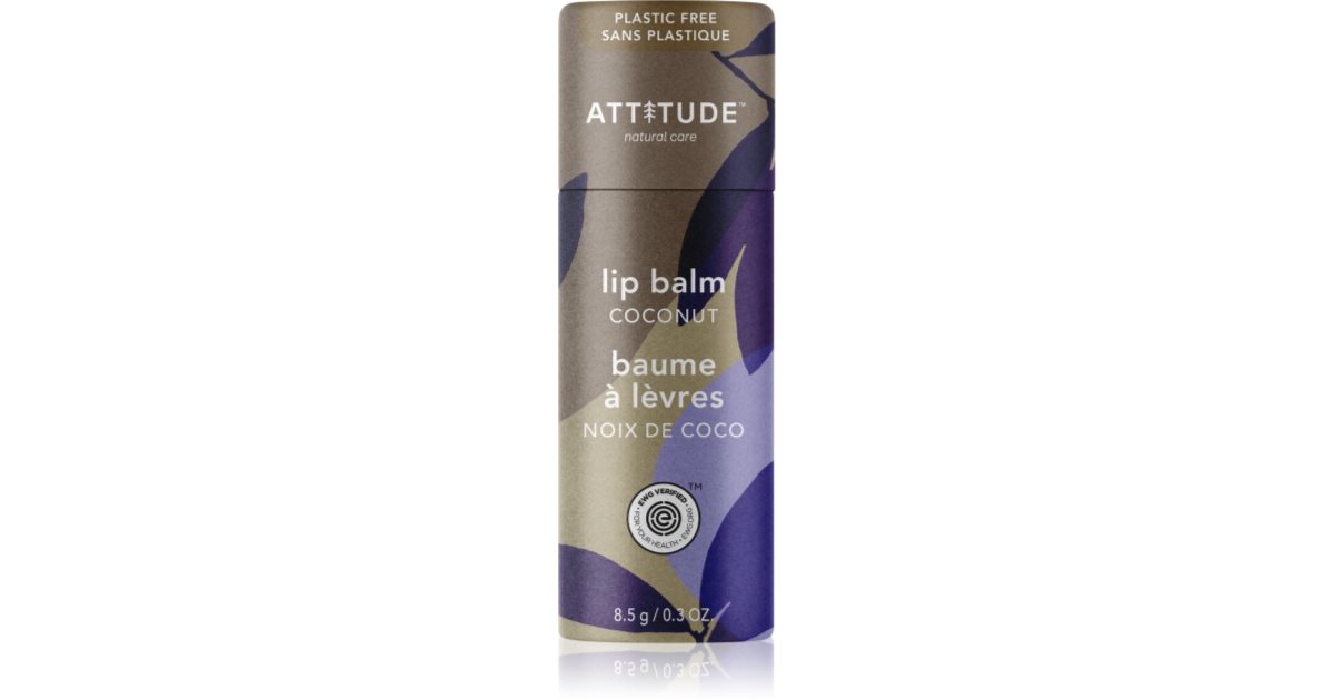 Attitude Leaves Bar Coconut Natural Balm for lips | notino.ie