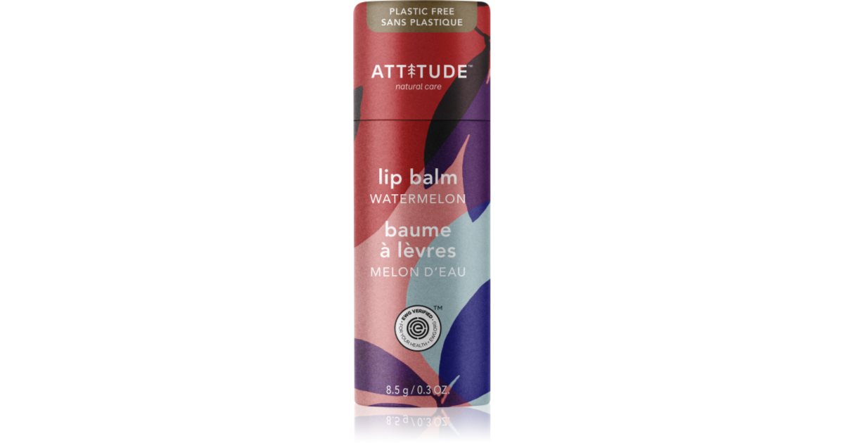 Attitude Leaves Bar Watermelon Natural Balm for lips | notino.ie