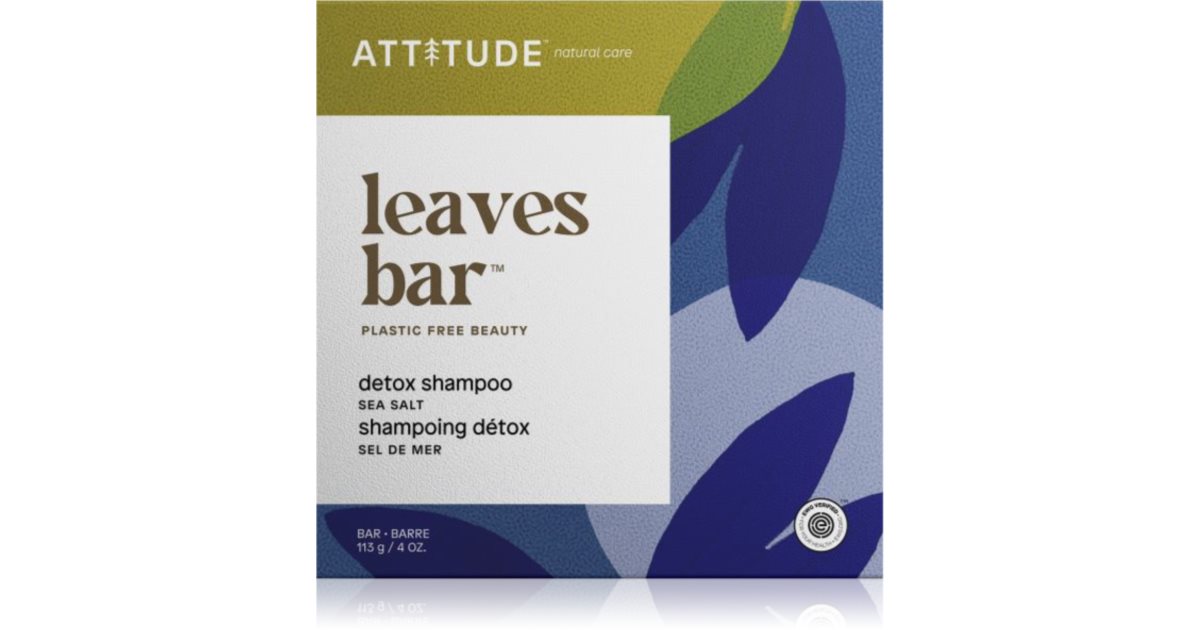 Attitude Leaves Bar Sea Salt Shampoo Bar with detoxifying effect ...