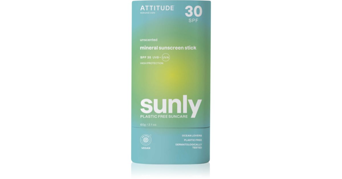 Attitude Sunly Sunscreen Stick mineral sun cream in a stick | notino.co.uk