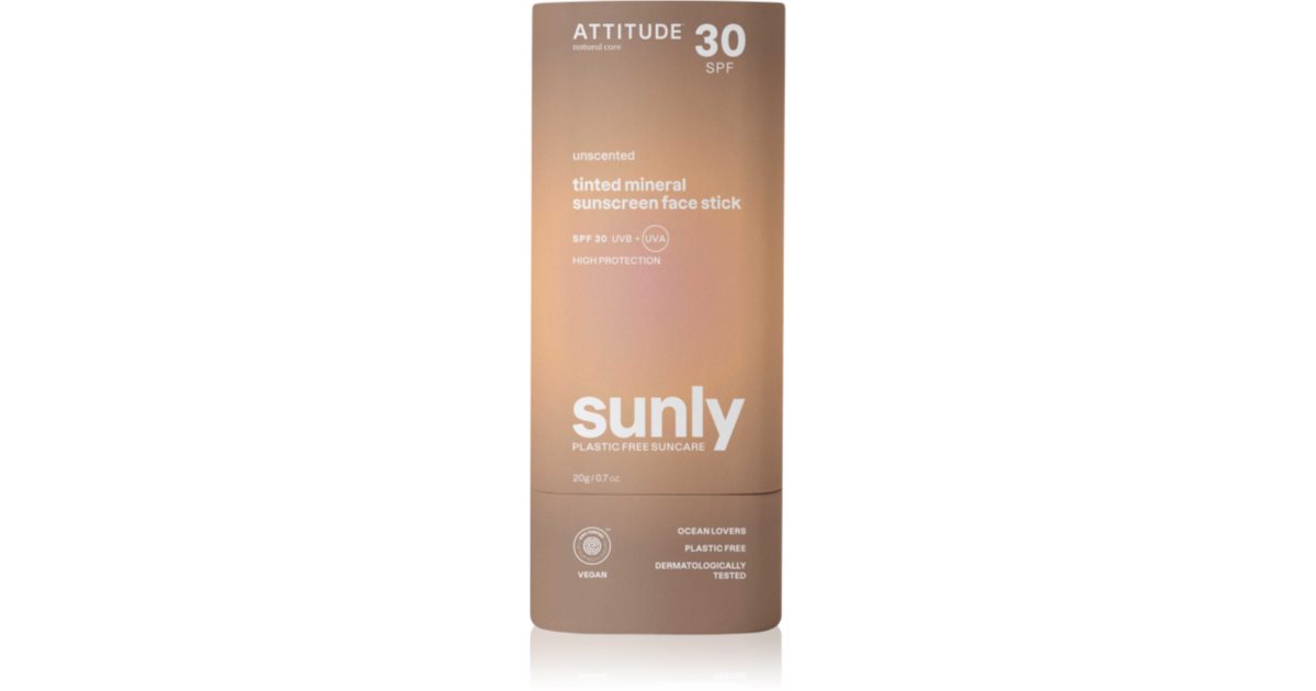 Attitude Sunly Tinted Face Stick mineralische Sonnencreme in der Form ...