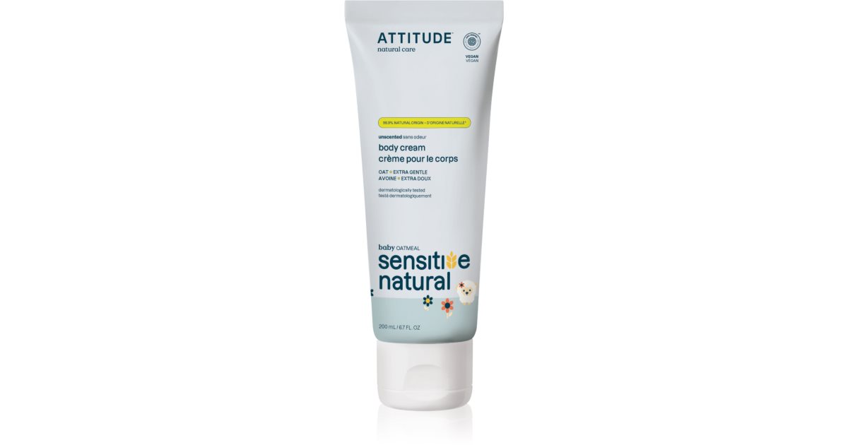 Attitude Sensitive Natural Baby Oatmeal crème hydratante et apaisante ...