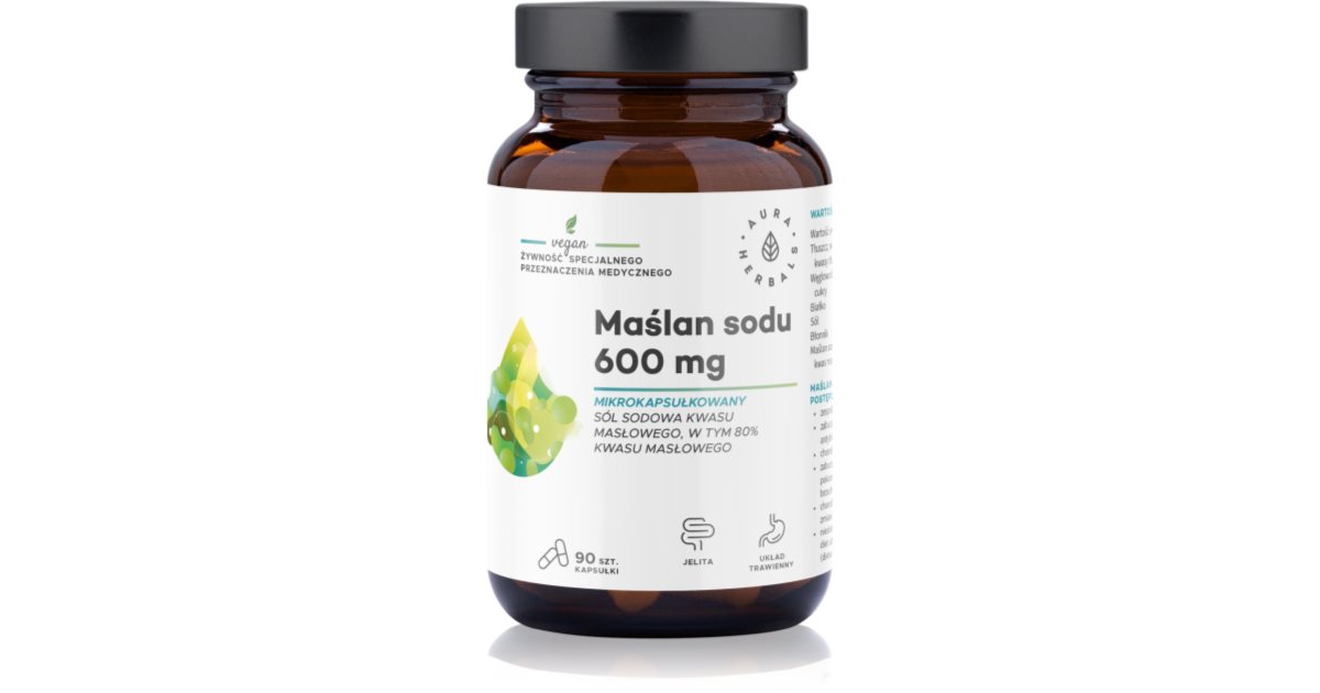 Aura Herbals Maślan sodu 600 mg | notino.pl