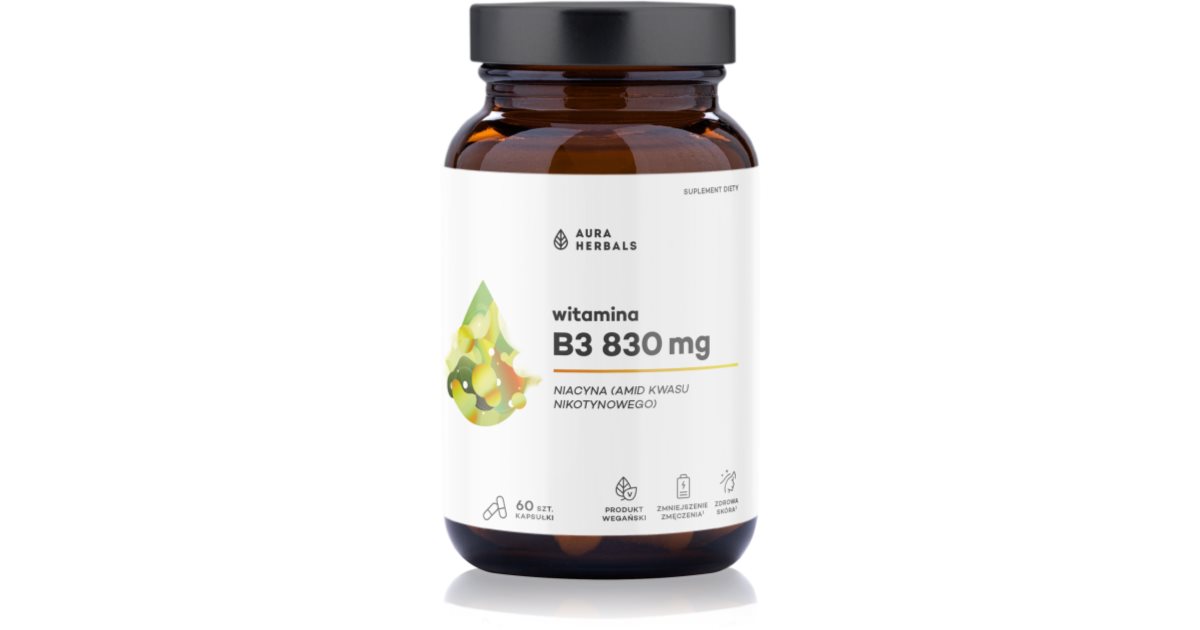 Aura Herbals Witamina B3 830 mg Niacyna | notino.pl