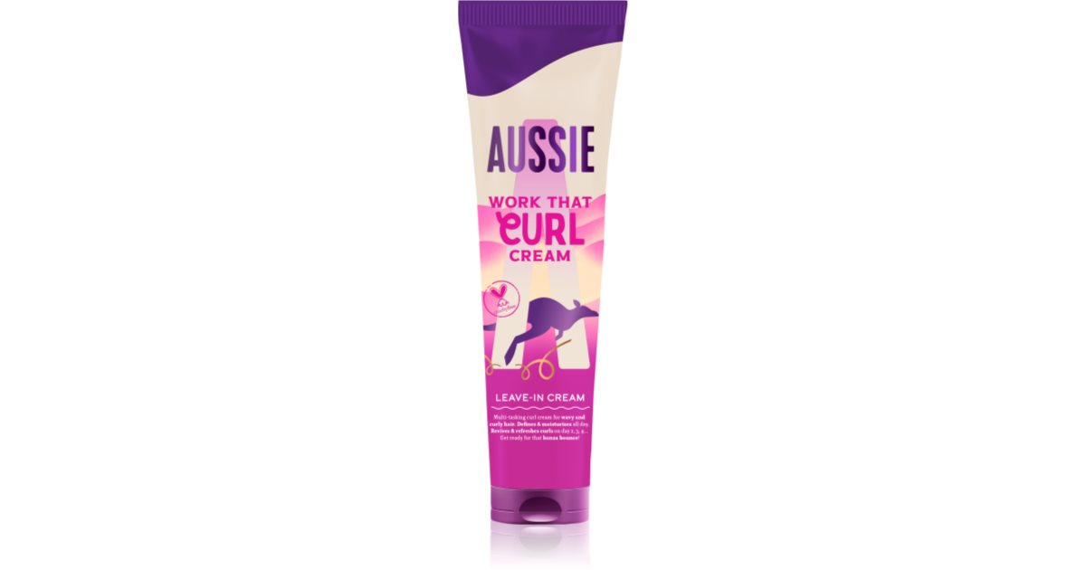 Aussie Bouncy Curls Work That Curl Leave-in Cream for wavy and curly ...