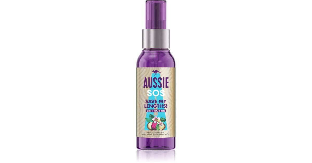 Aussie SOS Save My Lengths! 3in1 Hair Oil huile nourrissante cheveux ...