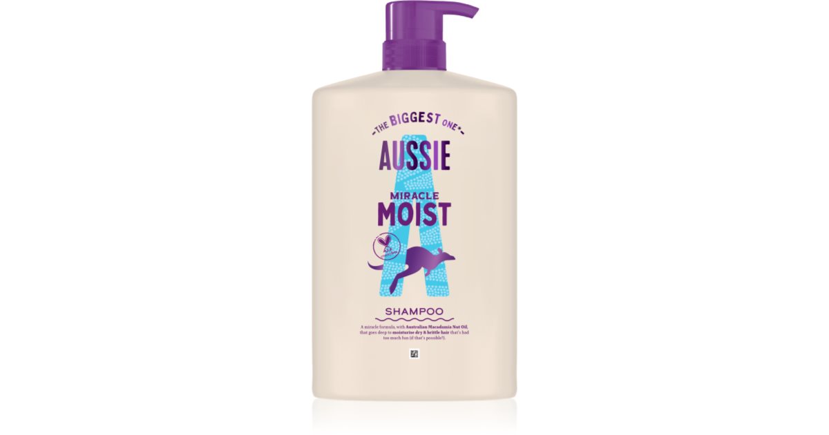 Aussie Miracle Moist moisturising shampoo for dry and damaged hair ...