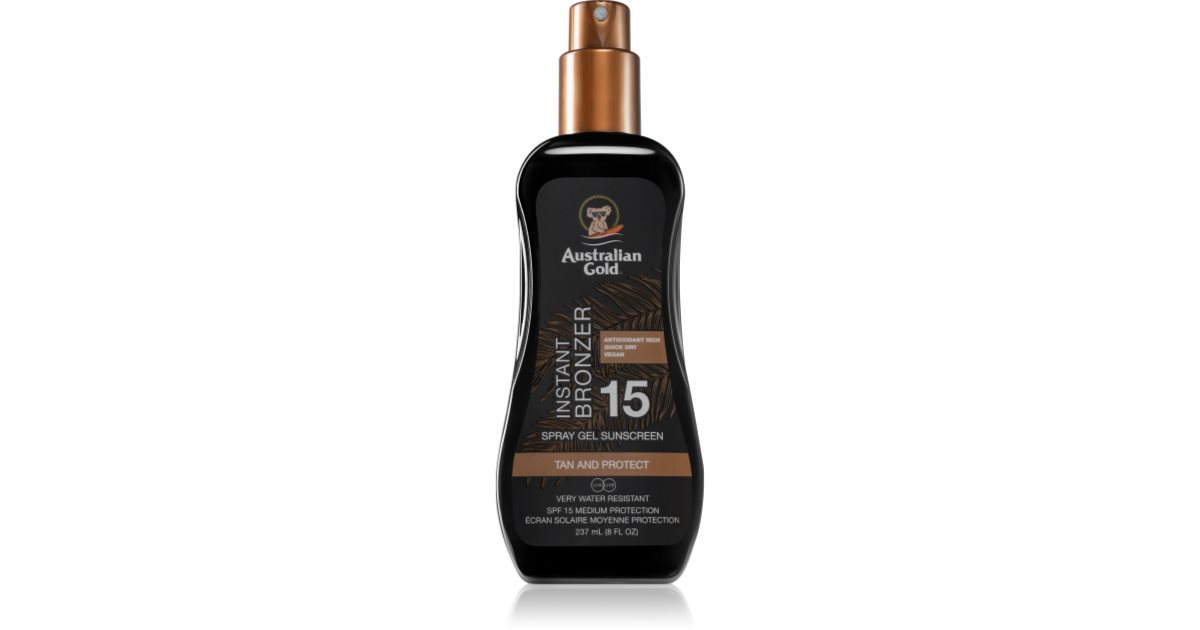 Australian Gold Spray Gel Sunscreen With Instant Bronzer spray ...