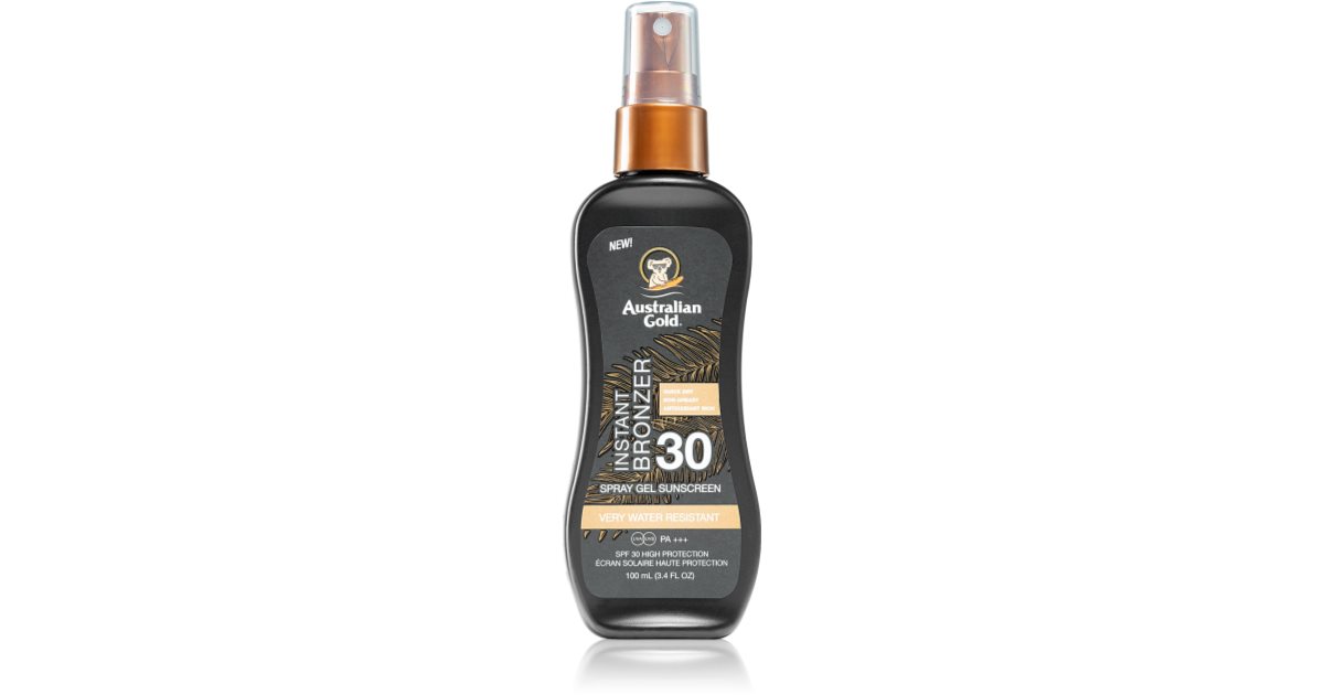 Australian Gold Instant Bronzer Protetor solar para cuidado da pele com ...