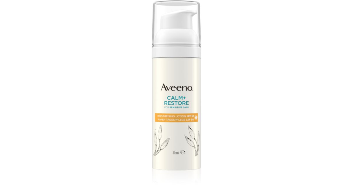 Aveeno Calm + Restore loción facial hidratante SPF 50 | notino.es