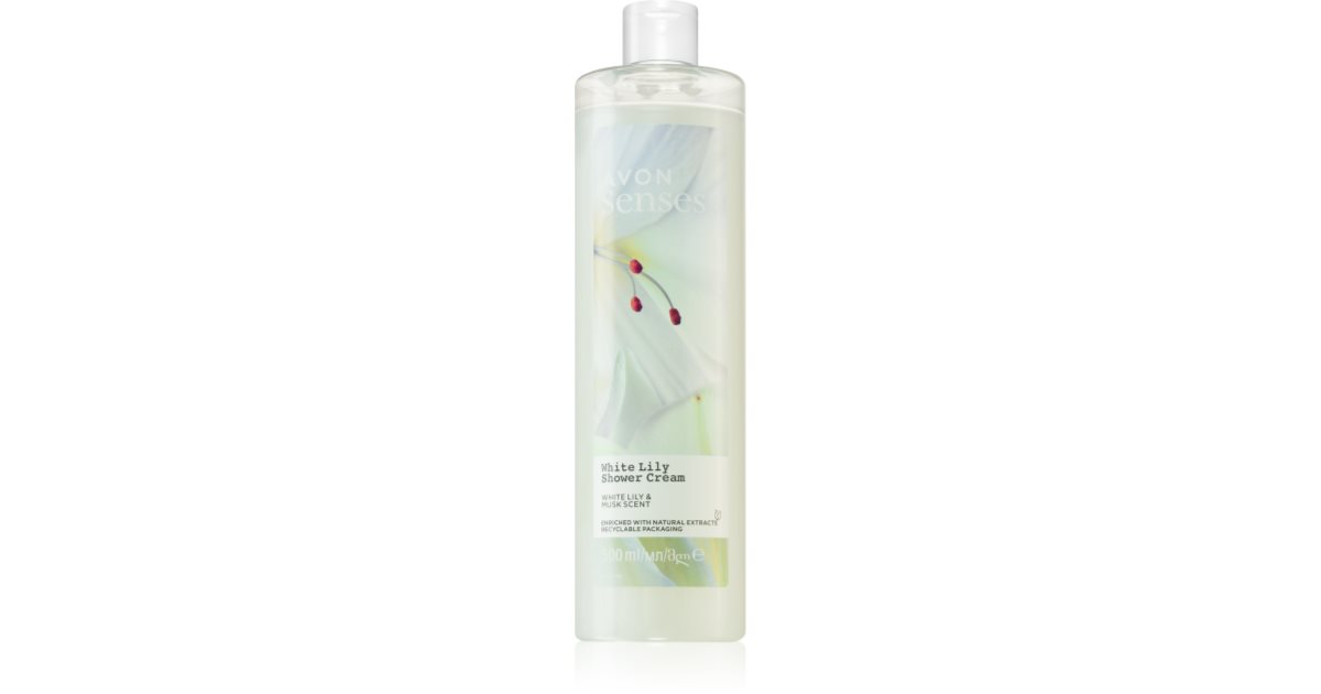 Avon Senses White Lily & Musk invigorating body wash | notino.co.uk