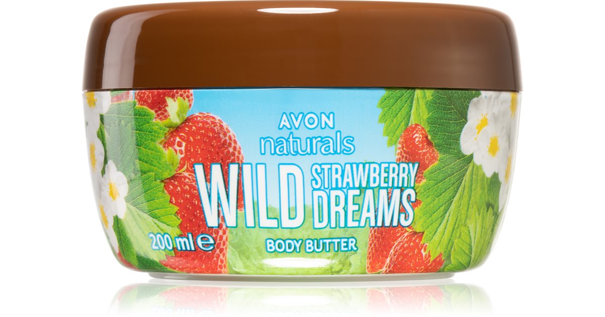 Avon Naturals Wild Strawberry Dreams подхранващо масло за тяло с аромат ...