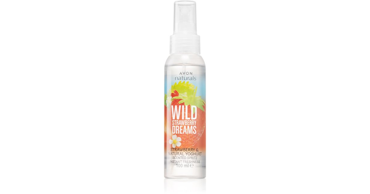 Avon Naturals Wild Strawberry Dreams body spray with aromas of ...