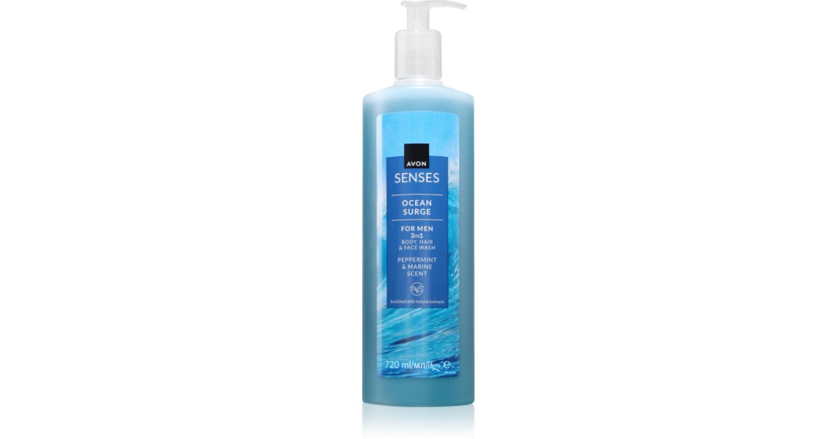 Avon Senses Ocean Surge shower gel for men 3-in-1 | notino.co.uk