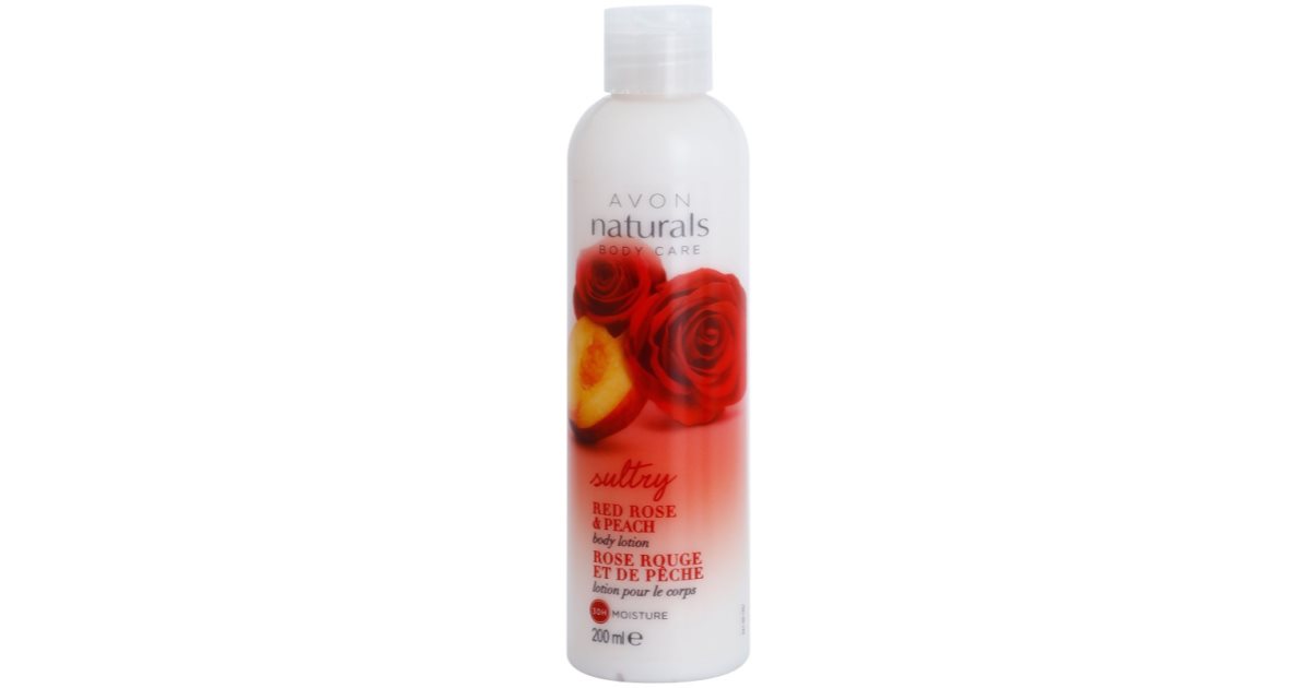 Avon Naturals Body Red Rose and Peach Moisturising Body Lotion | notino.fi