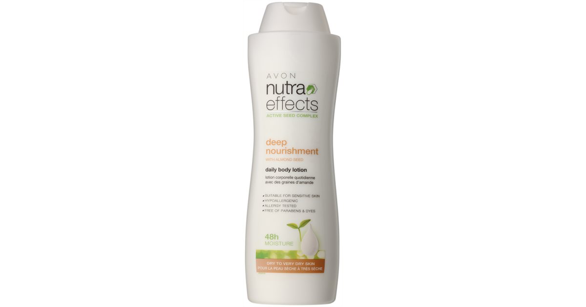 Avon Nutra Effects Nourish lait corporel hydratant pour peaux sèches à ...