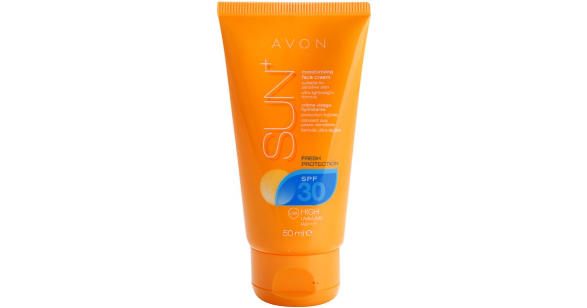 Avon Sun Refreshing Waterproof Sunscreen Moisturizer On Your Face SPF ...