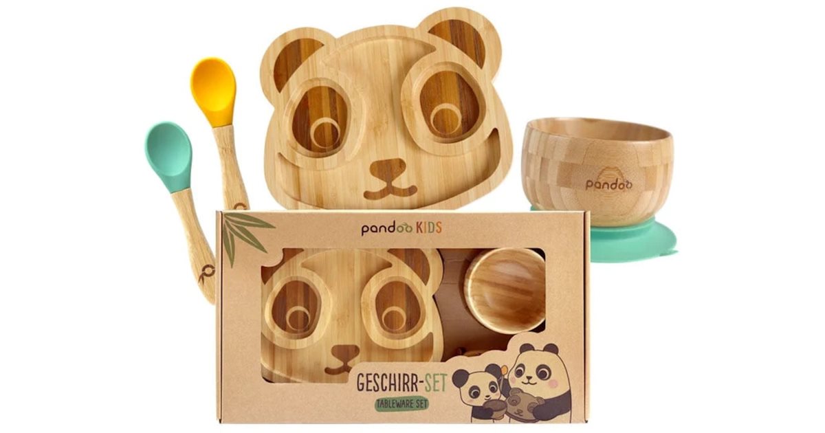 Pandoo Bamboo Tableware Set dinnerware set for children | notino.ie