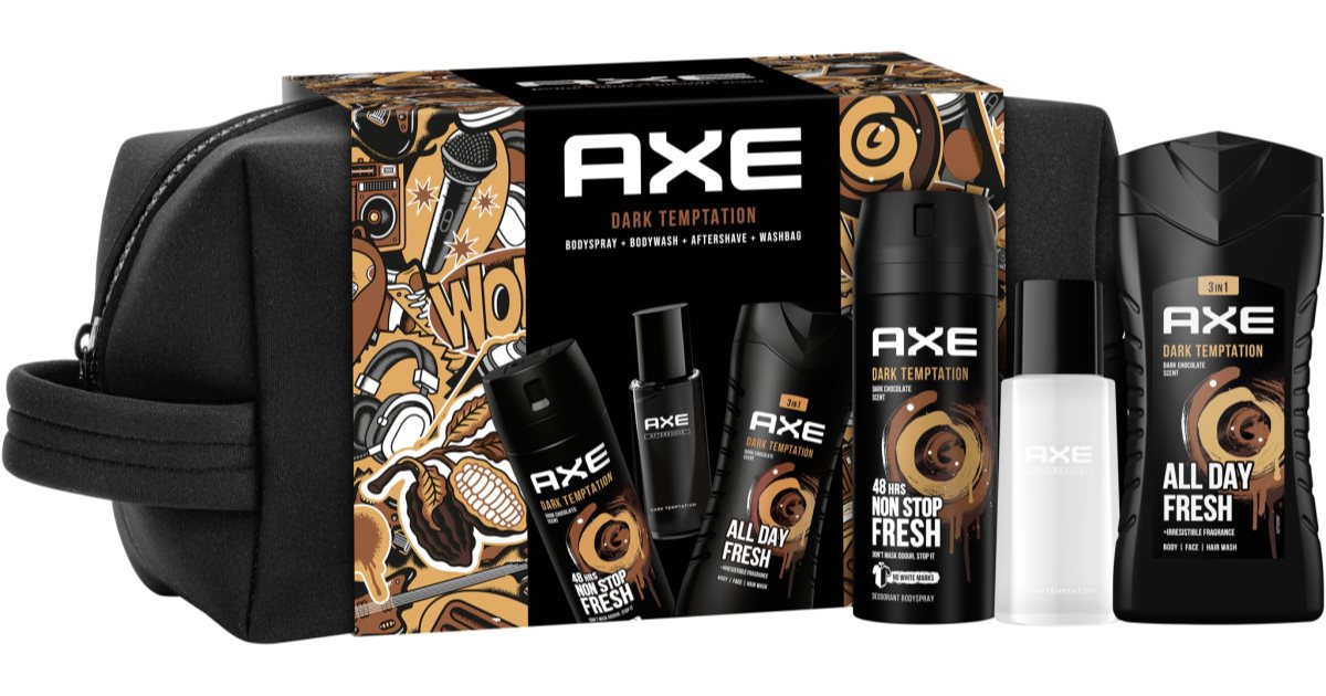 Axe Dark Temptation Dark Chocolate coffret cadeau corps pour homme ...