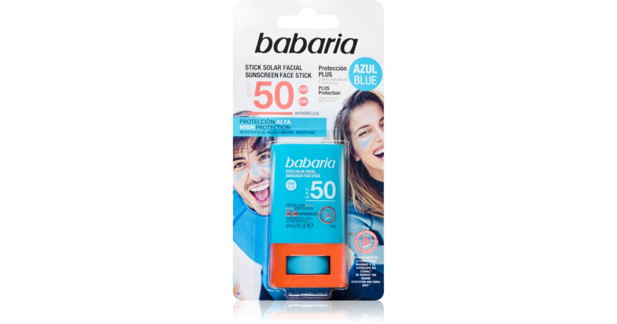 Babaria Blue Face Sun Stick Protective Moisturizing Stick for face and ...