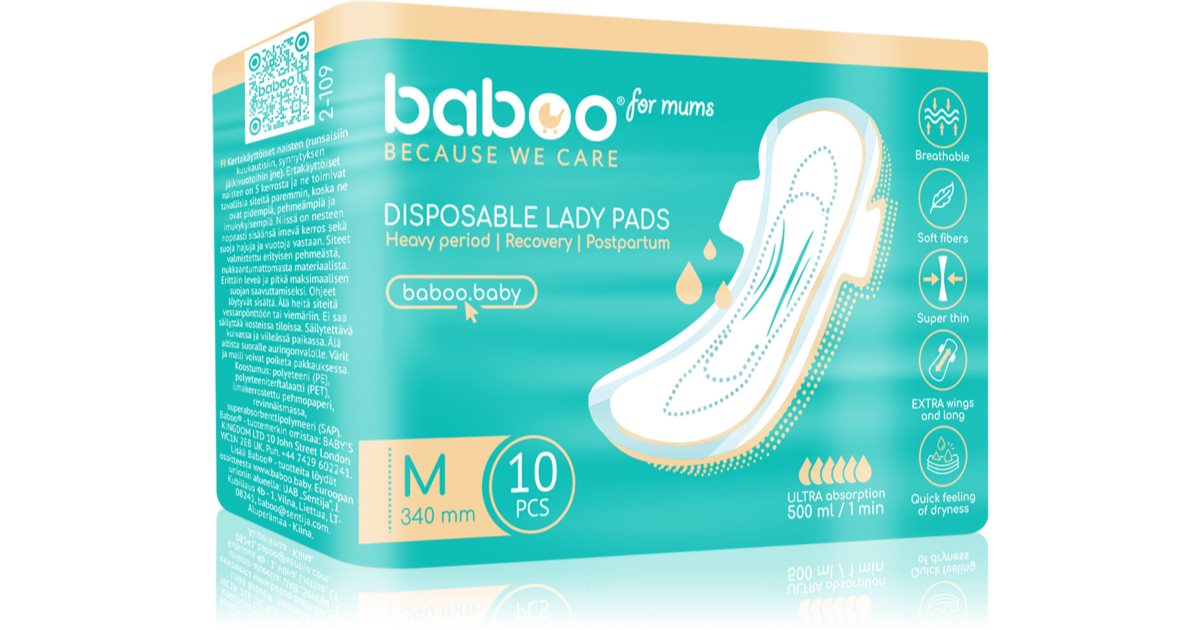Baboo Postpartum Maternity Pads maternity pads single-use | notino.co.uk