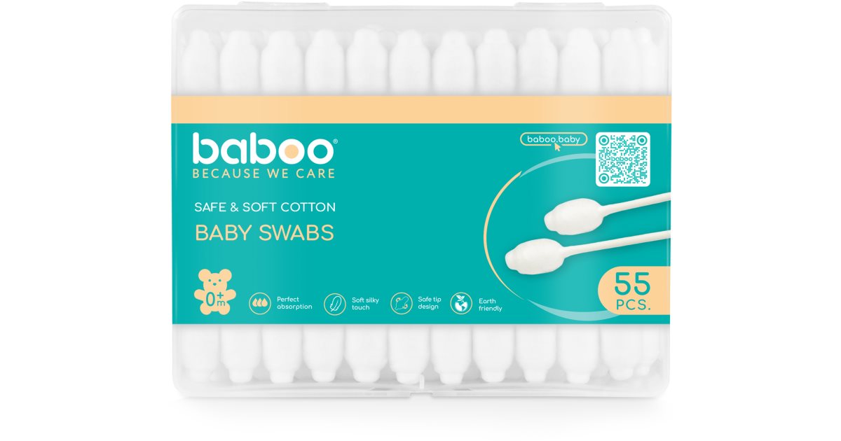 Baboo Baby Swabs cotton buds for children from birth | notino.co.uk
