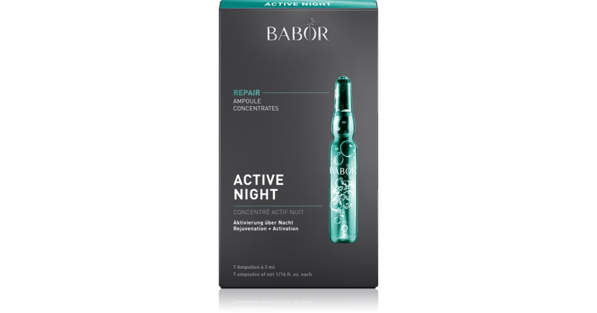BABOR Ampoule Concentrates Active Night pomlajevalni serum za predel ...