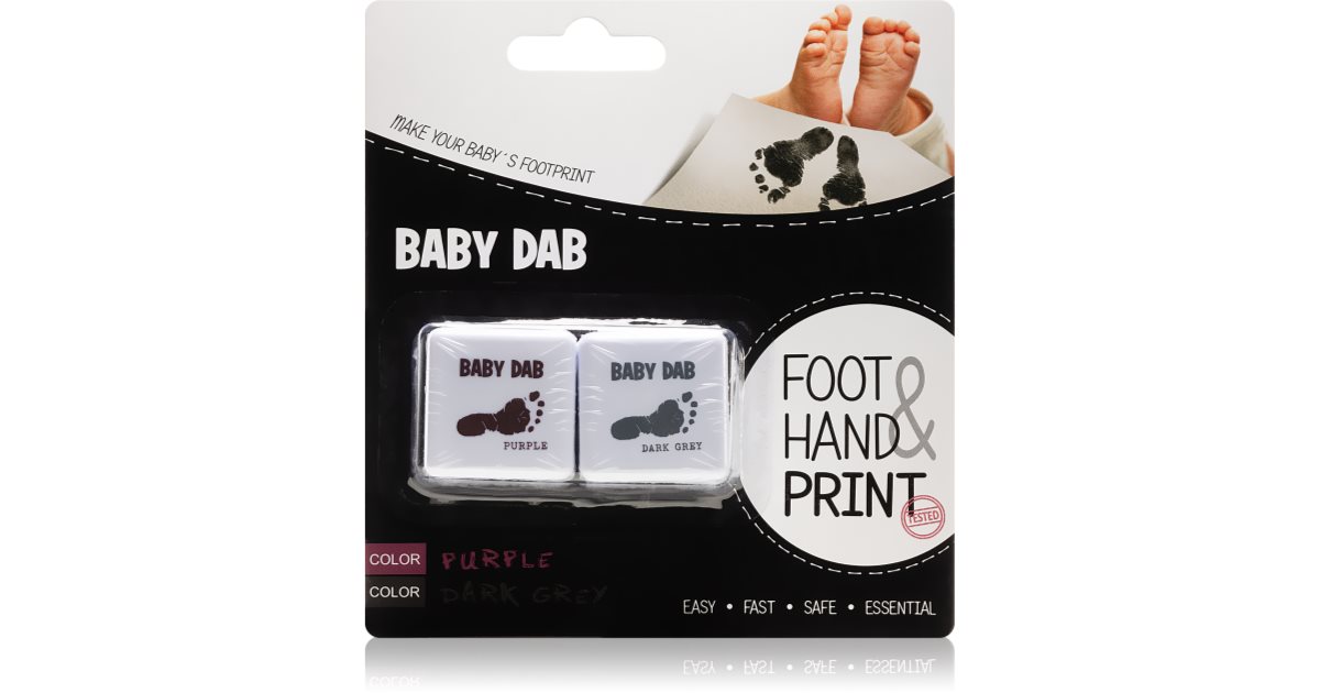 Baby Dab Foot & Hand Print Purple & Grey фарба для створення відбитків ...
