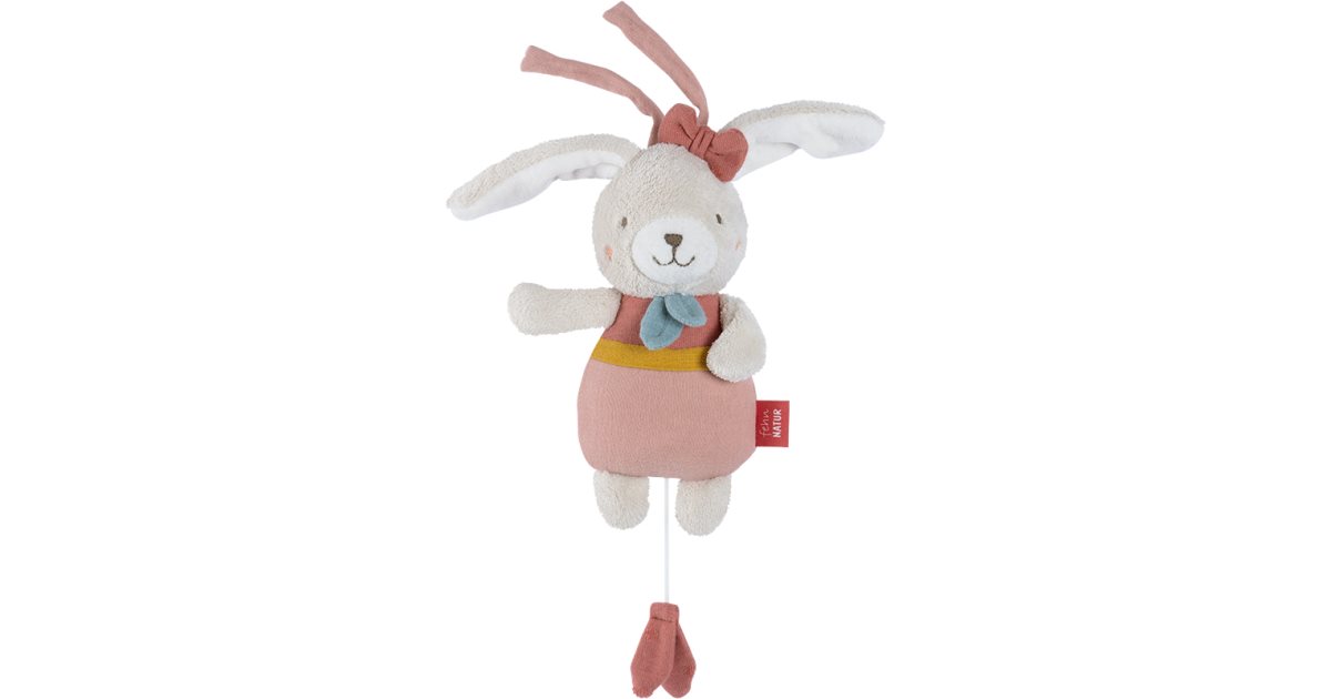 BABY FEHN fehnNATUR Musical Rabbit jouet contrasté à suspendre avec ...
