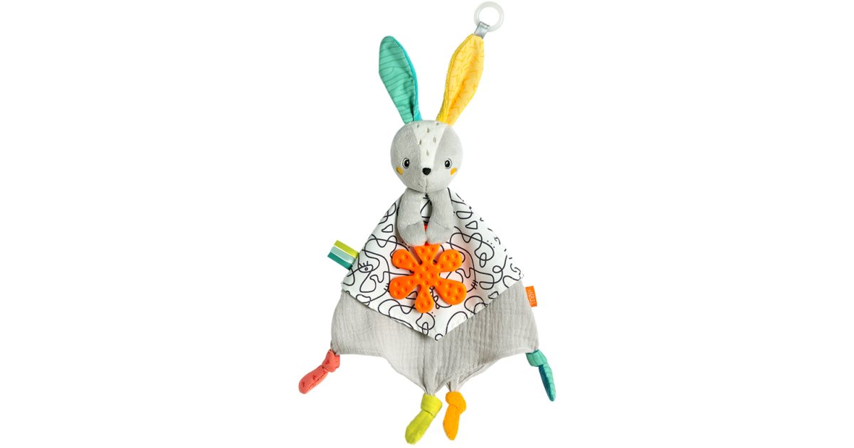 BABY FEHN DoBabyDoo Activity Comforter Rabbit sleep toy with teether ...