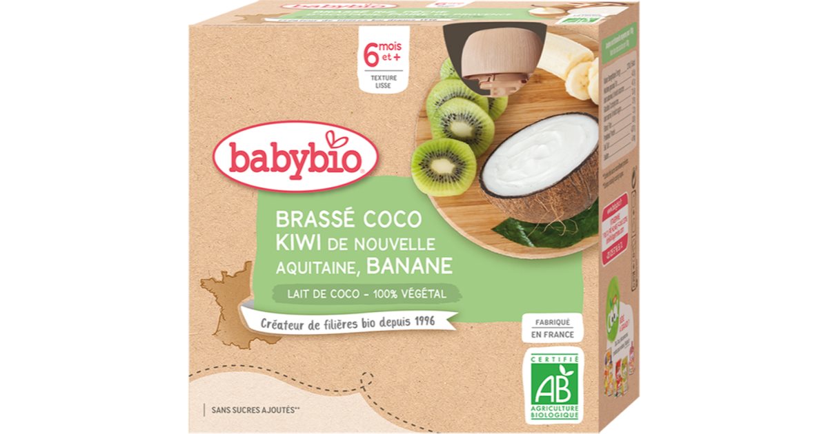 Babybio BIO kiwi a banán svačinka s kokosovým mlékem | notino.cz