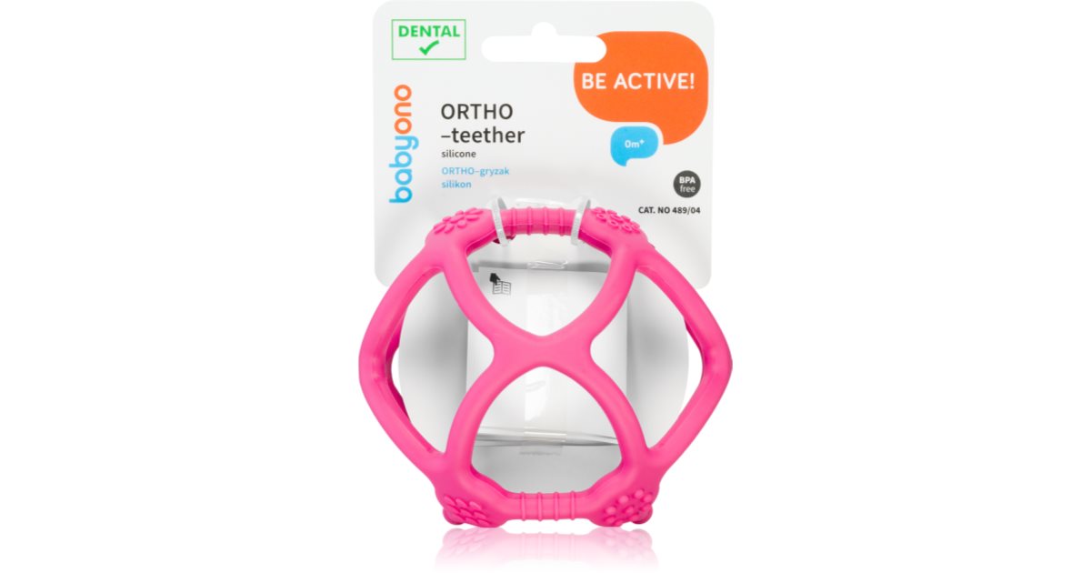 BabyOno Be Active Ortho Teether chew toy for children from birth ...