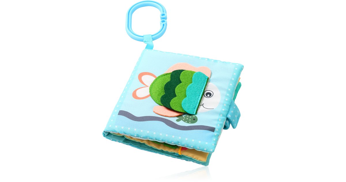 BabyOno Reversible Sensory Cloth Book 0m+ librito educativo en colores ...
