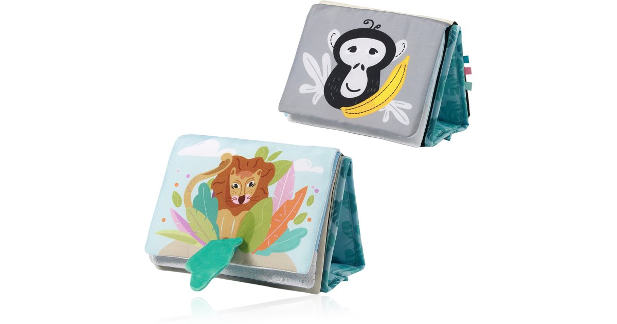 BabyOno Reversible Sensory Cloth Book 0m+ librito educativo en colores ...