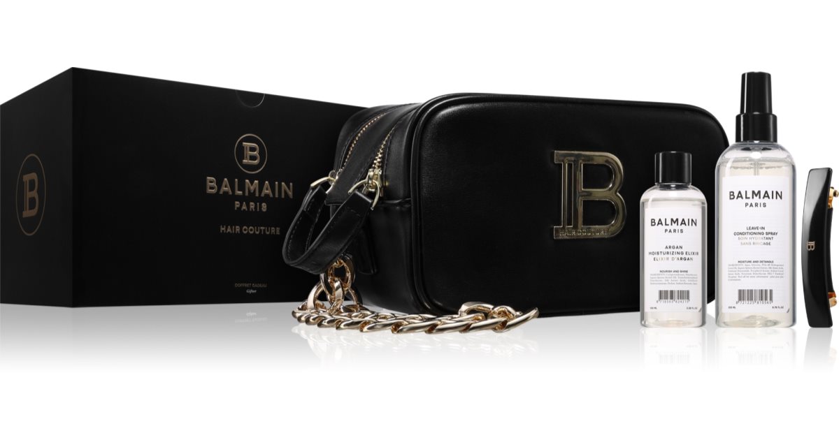 Balmain Hair Couture Toiletry Bag Black Gold gift set for women ...