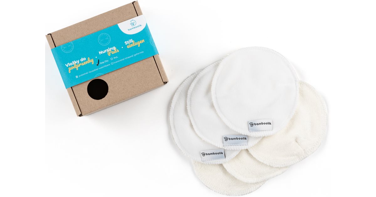 Bamboolik Reusable Shaped Nursing Pads Terry & Stay Dry Textil ...