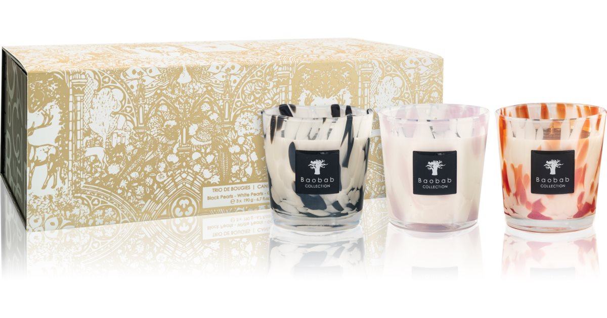 Baobab Collection Pearls Candle Trio Gift Set | notino.ie