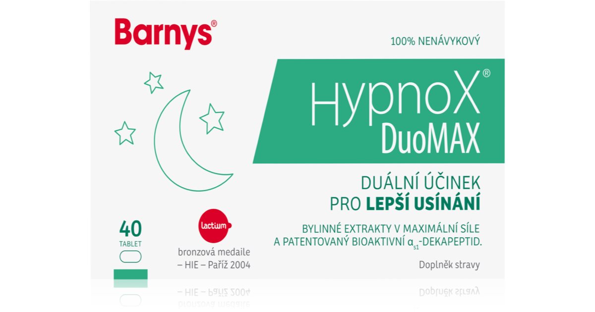 Barny's HypnoX DuoMAX tablety pri ťažkostiach so spánkom a zaspávaním ...