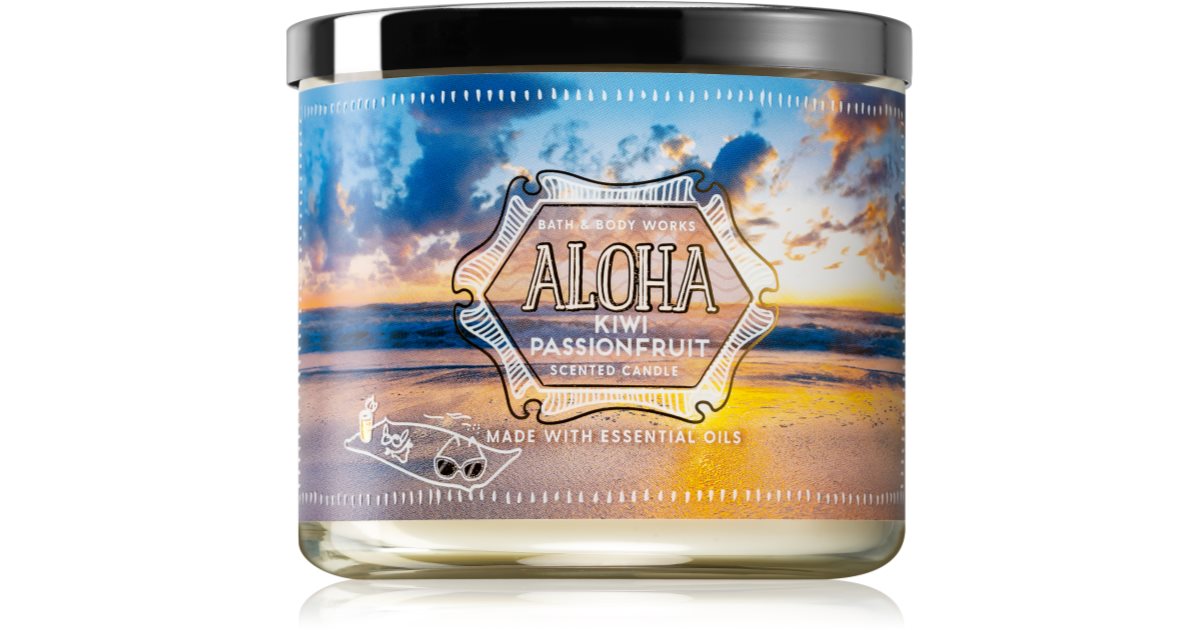 Bath & Body Works Aloha Kiwi Passionfruit scented candle With Essential ...