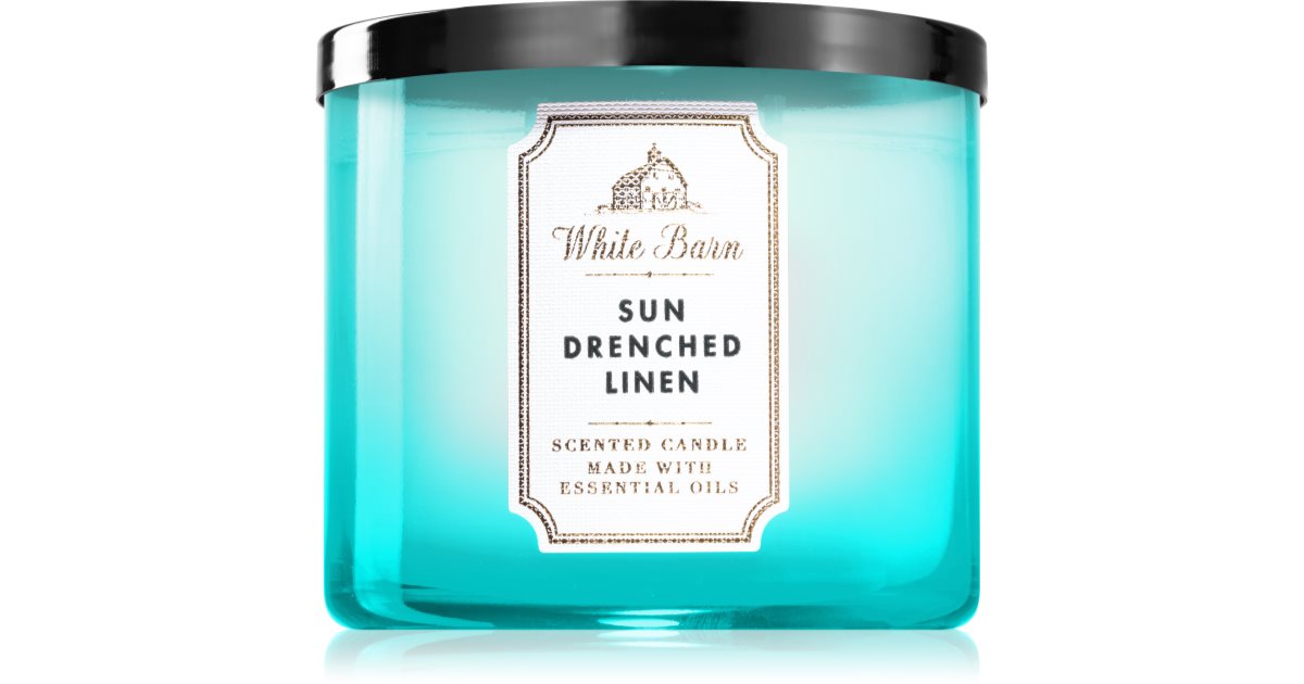 Bath & Body Works Sun-Drenched Linen scented candle With Essential Oils ...