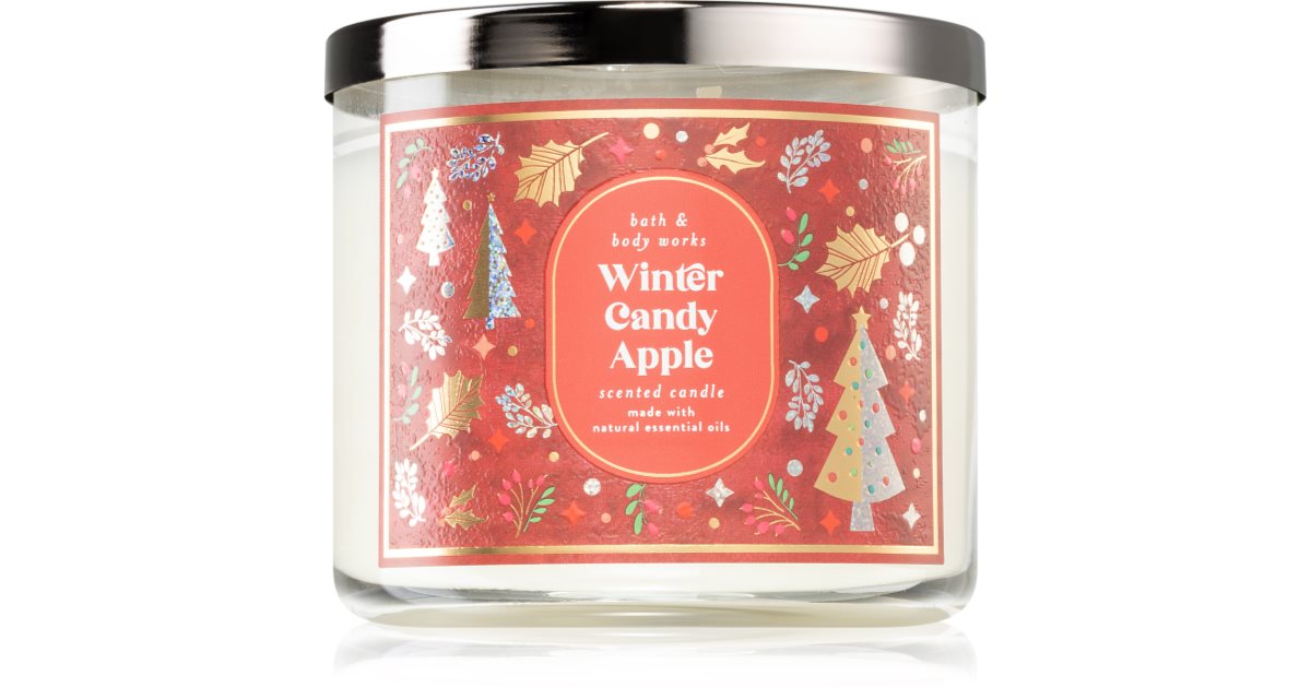 Bath & Body Works Winter Candy Apple aроматична свічка з есенціальними ...