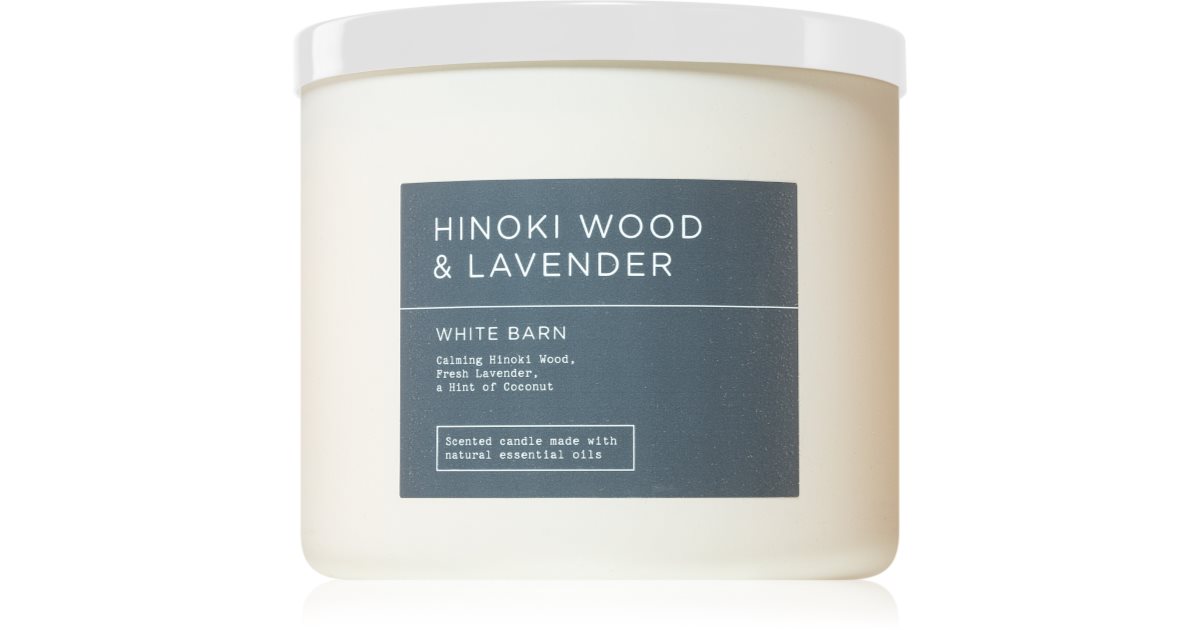 Bath & Body Works Hinoki Wood & Lavender candela profumata | notino.it