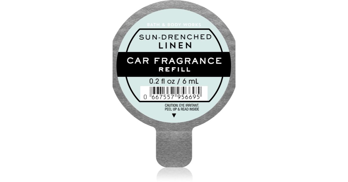 Bath & Body Works Sun Drenched Linen luftfräschare för bil Påfyllning ...