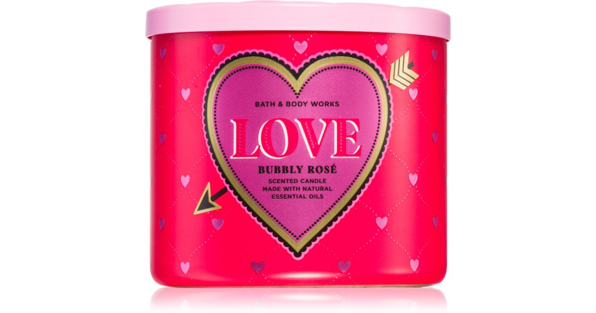 Bath & Body Works Bubbly Rosé - Love vela perfumada | notino.pt